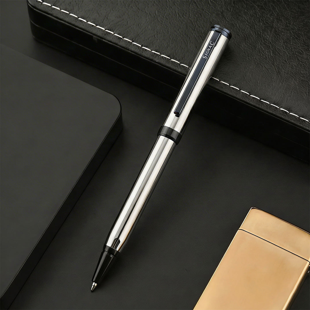 Viva Premium Metallic Plated Ball Pen - Titanium Jet Black – Signac Pens