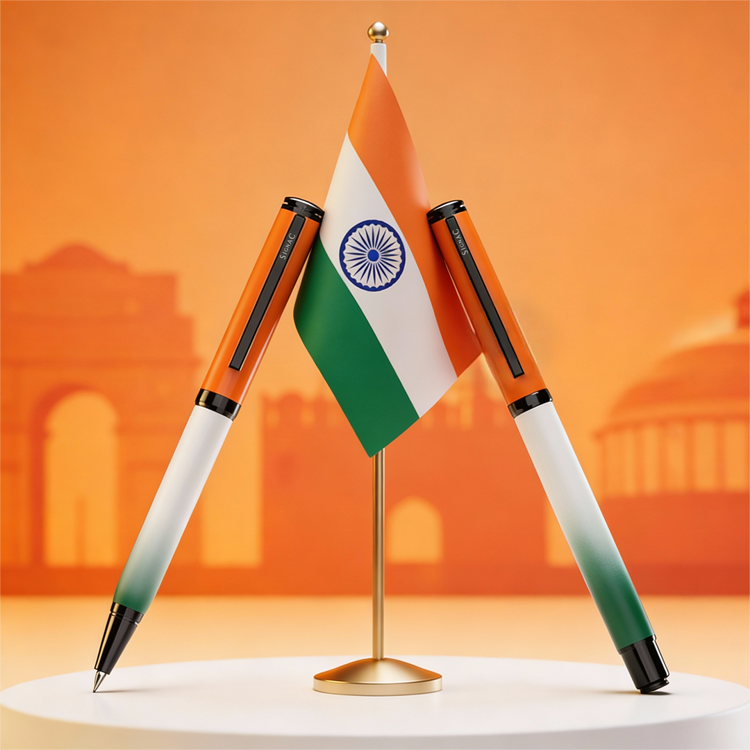 Signac Tiranga Viva Metal Roller Pen – 77th Republic Edition – Signac Pens